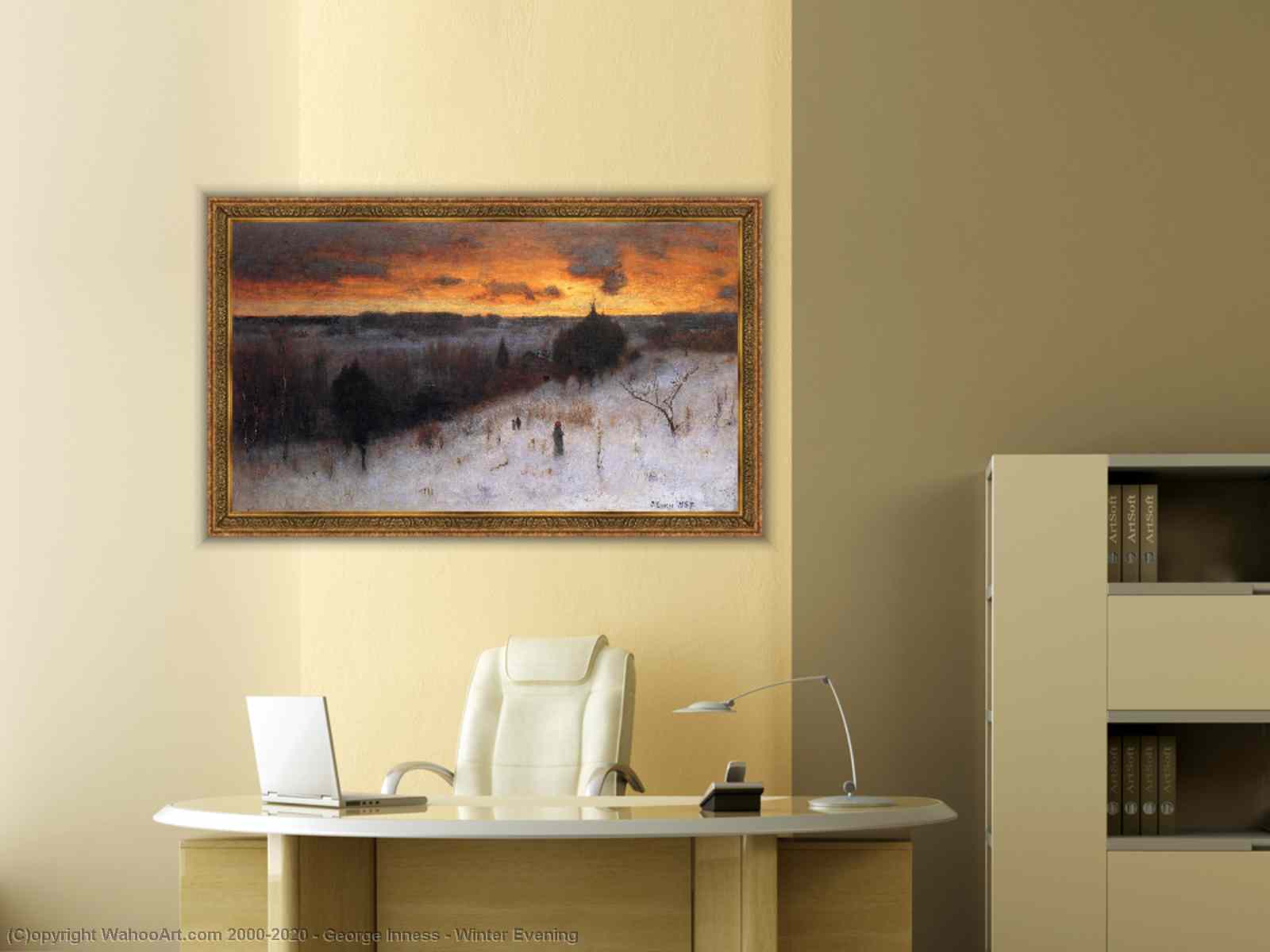 Buy Museum Art Reproductions Pop Art Winter Evening by George Inness ...