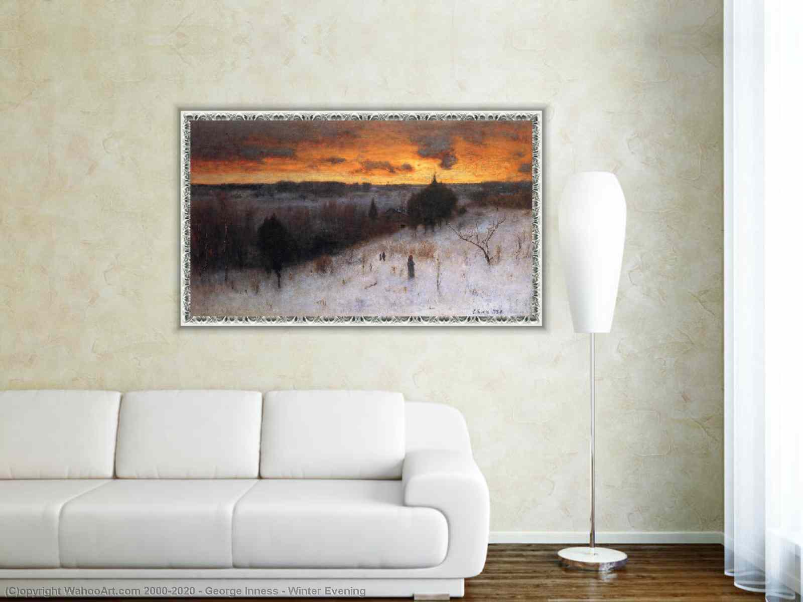 Buy Museum Art Reproductions Pop Art Winter Evening by George Inness ...